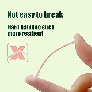5 Packs Bamboo Cotton Swabs, Wooden Cotton Swabs 1000pcs