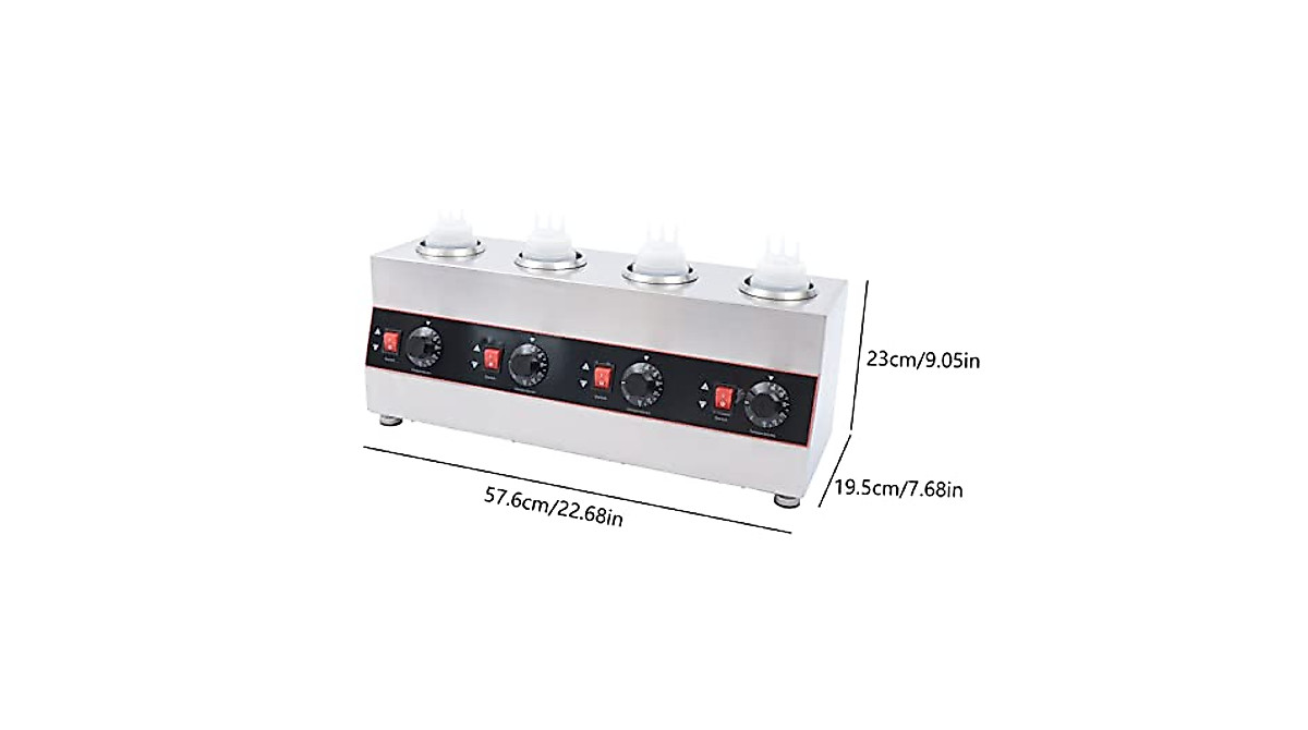 Commercial Electric Sauce Warmer, 4 Grids Countertop Food Sauce ...