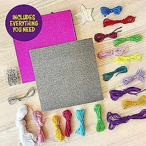 Dan&Darci Art Craft Kit for Kids - Unicorn & Star String Art Set for Girls & Boys Ages 8-12 - Arts and Crafts Gifts