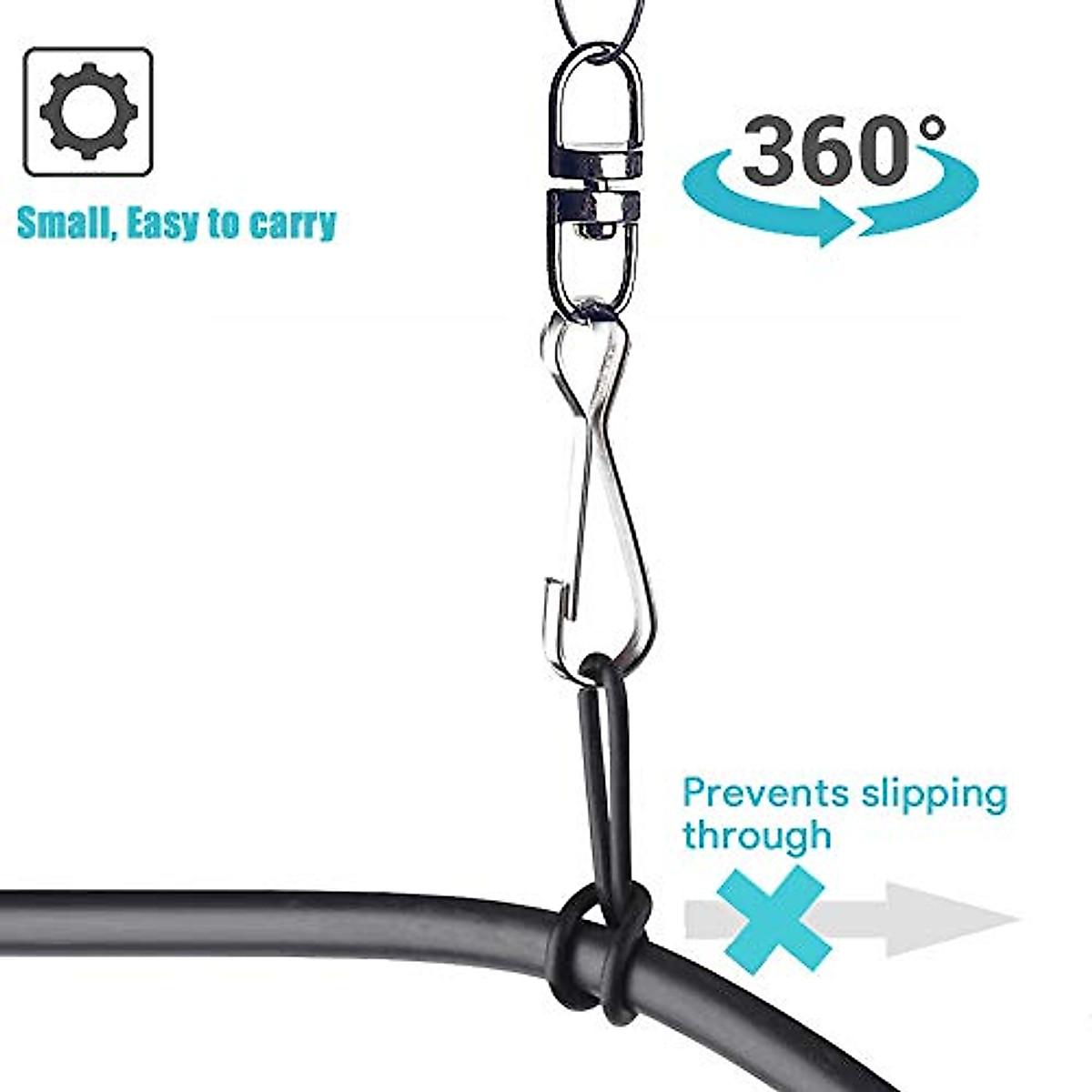 KIWI design VR Cable Management for Meta Quest 3/2/1, Ceiling Pulley System for HTC Vive/Vive Pro/Rift/Rift S/Link Cable for Quest/Valve Index VR Accessories (White, 6 Pack)