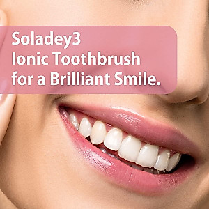 SOLADEY 3 Ionic Toothbrush, Solar Panels and TiO2 Semiconductor ( Medium Blue ),Ready to use Soladey Ionic Toothbrush