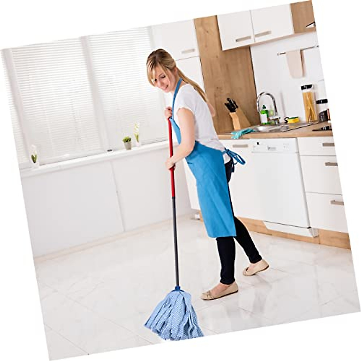 Cabilock 4 Pcs Mop Replacement Head Mop Heads Commercial Cotton Floor Cleaning Mop Head Microfiber Cloth Mop Refill Wet Mop Head Accessories Practical Mop Cloth Filler Care