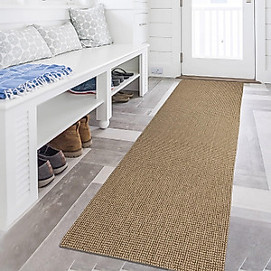 KOZYFLY Boho Runners for Hallways 2x7 ft Washable Hall Carpet Runner Rubber Backed Kitchen Rug Natural Cotton Entryway Runner Rugs Floor Runners for Indoor Hallway Bedroom Kitchen
