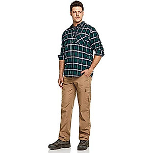 CQR Men's Winter Tactical Cargo Pants, Thermal Fleece Lined Outdoor Snow Ski Hiking Work, Fleece Cargo Coyote, 34W x 32L