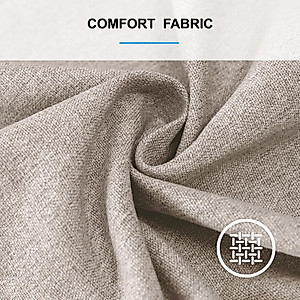 PUREMIND Sofa Couch Set, 3 Seat Couches for Living Room Mid Century Modern Couch with Solid Wood Frame Linen sectional Couch Sofa for Home for Office for Apartment Beige