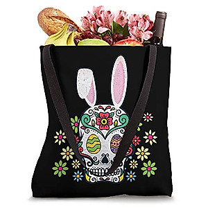 Sugar Skull Happy Easter Bunny Ears Cute Tote Bag