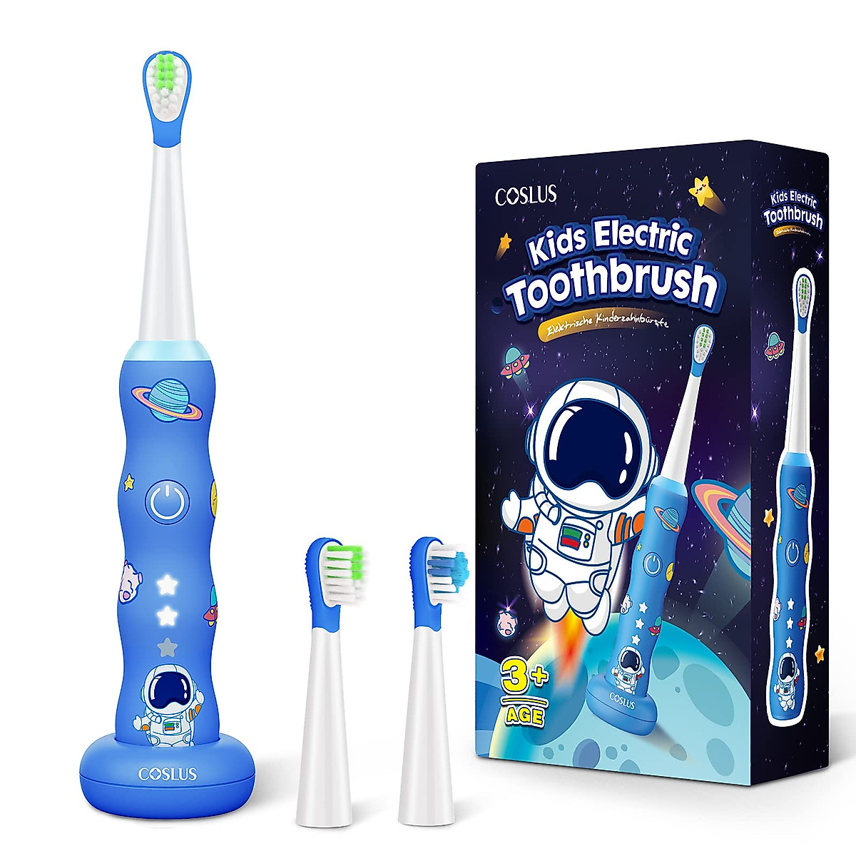 Electric Toothbrush Replacement Heads 3PCS: Interactive Smart Silicone Tooth Brush Soft Bristles Heads for Gentle and Deep Effective Cleaning for Boys Girls Ages 3+
