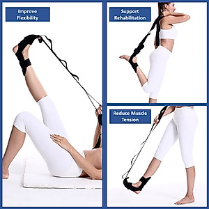 Govin Foot & Calf Stretching for Plantar Fasciitis Planter Facetious Support ideal for Muscle Strain, Ankle Injuries, Pain Relief, Dancers, Yoga and Physical Therapy.