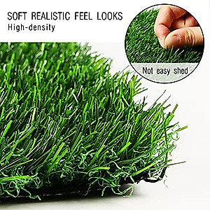 XLX TURF Grass Table Runner 12 x 36 Inch, Green Artificial Tabletop Decor for Wedding, Birthday Party, Banquet, Baby Shower