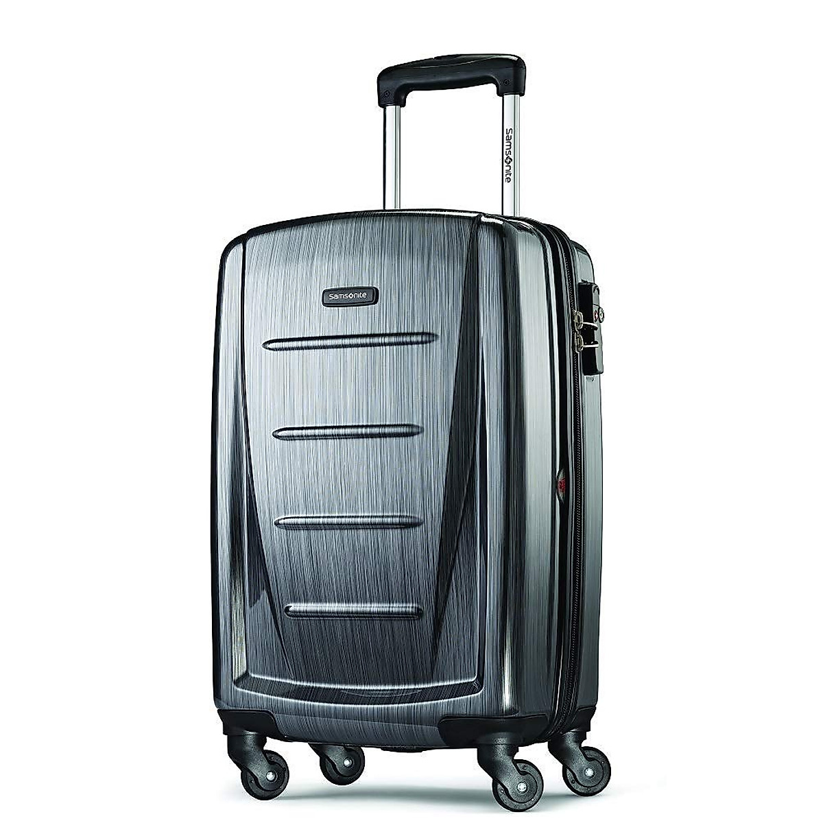 Samsonite Winfield 2 Hardside Expandable Luggage with Spinner Wheels, Checked-Medium 24-Inch, Charcoal