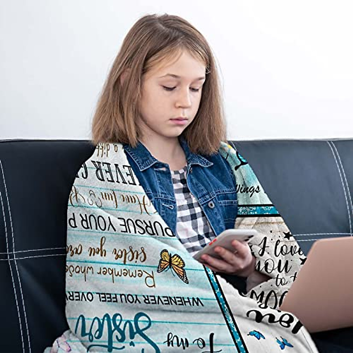 Sister Mothers Day Birthday Gifts from Sister Blanket, Sisters Gifts from Sister, Best Gifts for Sister from Sisters, Gift for Sister from Brother, Sister Gift Ideas Throw Blanket 60 x 50 inch