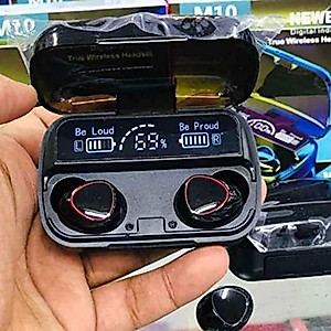 M10 Wireless Earbuds Bluetooth 5.1 TWS 2200mAh Power Bank Charging Box in Ear Earphones True Stereo Gaming Sports HiFi Headphones Headsets Microphone Airdots Premium Deep Bass Sound Clear Call