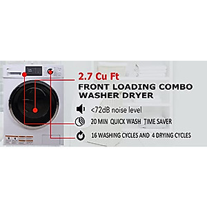 RCA RWD270 Washer and Dryer Combo 2.7 cu ft - White