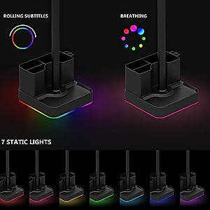 LED Cell Phone Stand for Desk with Pen Holder, Apple Watch Charger 2 in 1 KAFRI Desktop Tablet Holder Dock with 2 USB Charging Ports, Compatible with iWatch Series 6/5/4/3/2/1, iPhone 12 pro/X/X Max/8