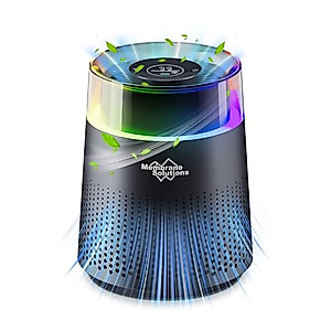MSB5 Air Purifiers for Bedroom, H13 True HEPA Air Purifier for Home Room Office, 20dB Quiet Air Cleaner with Sleep Mode Colorful Night Light for Pets Dander Pollen Mold (Black)