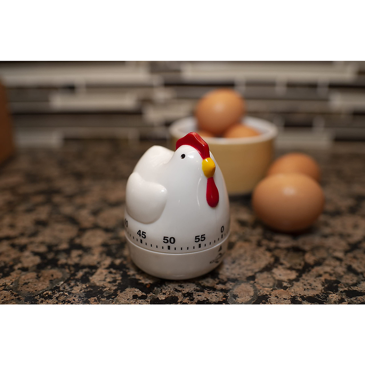 Küchenprofi Henriette Hen Manual 59 Minute Timer, 3.5 Inches, White