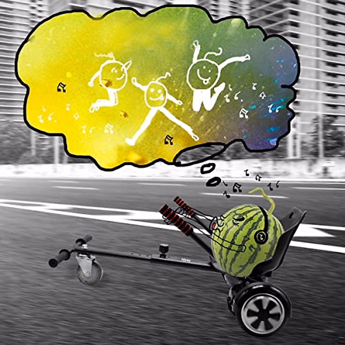 Hiboy HC-01 Hoverboard Kart Seat Attachment Accessory for 6.5" 8" 10" Two Wheel Self Balancing Scooter