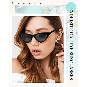 Tellegloww 50 Pairs Cat Eye Sunglasses Bulk 90s Retro Sunglasses Old Lady Glasses Wedding Party Gifts for Guests(Black, Gray)