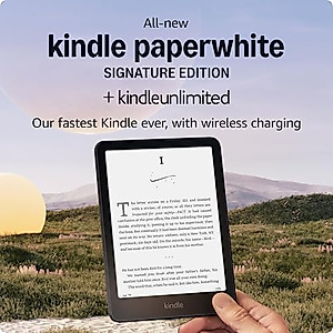 All-new Amazon Kindle Paperwhite Signature Edition (32 GB) – Our fastest Kindle with an auto-adjusting front light, wireless charging, and weeks of battery life – Metallic Black + 3 Months Free Kindle Unlimited (with auto-renewal)