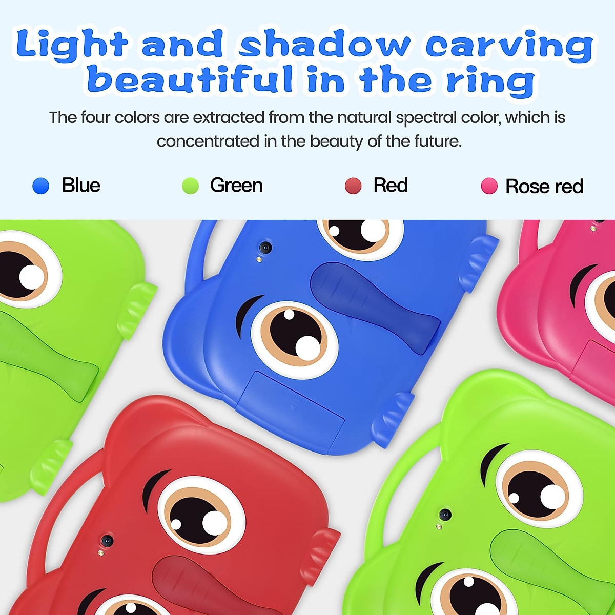 7 Kids Tablet, Toddler Tablet Smart Touch Tablet Support Bluetooth WiFi, 4GB 32GB Dual Camera Quad Core Android 10.0 Tablet with Three Card Slot, 5500mAh Battery (Red)