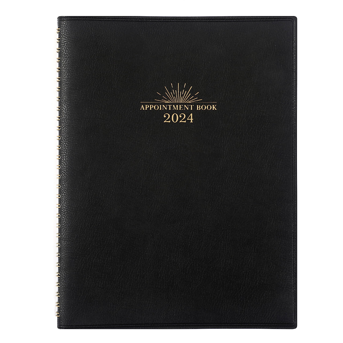 2024 Appointment Book/Planner - Weekly Appointment Book/Planner 2024, Jan 2024 - Dec 2024, 8"x 10", 2024 Daily/Hourly Planner with Tabs, 15-Minute Interval, Flexible Soft Cover - Black