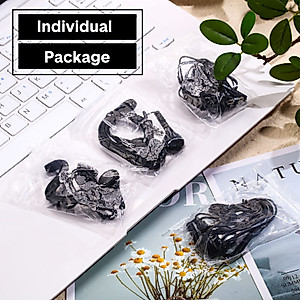 Konohan 150 Packs Earbuds Bulk Earphones with 3.5 mm Headphones Wired in Ear Earbud Wired Earphone for Classroom School Adult Kids Students Travel Library Individually Packed(Black)