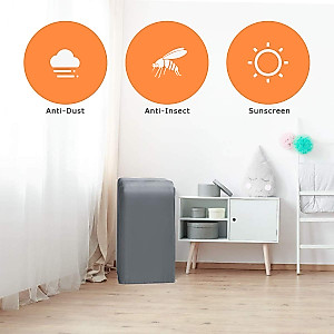 Luxiv Portable Air Conditioner Cover, Gray Portable AC Unit Cover 15 x 18 x 30" Anti-Dust Portable Air Conditioner Storage Bags Protection Cover for Mobile AC (gray)