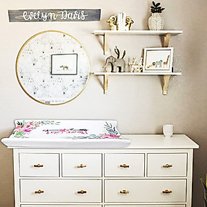 Jundetye Changing Pad Cover for Baby Girls Soft Stretchy Diaper Changing Table Pad Covers, Sister