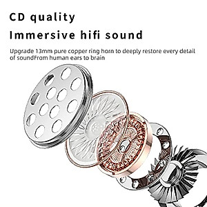 Mini Wireless Earbuds, Bluetooth 5.1 in Ear Light-Weight Headphones, IPX7 Waterproof Sport Stereo Earphone, Built in Mic Noise Cancelling Headset with Charging Case, for iPhone/Samsung/Galaxy