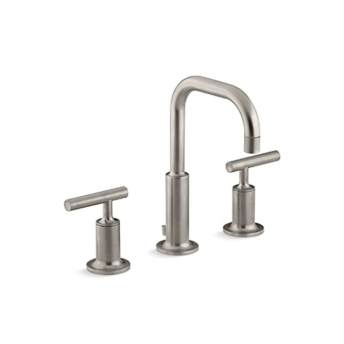 KOHLER Purist K-14406-4-BN Widespread Bathroom Sink Faucet with Metal Drain Assembly in Brushed Nickel