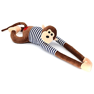 HWD Cute Long-Armed Plush Monkey Doll, 25.6'' Soft Stuffed Animals Toy Gifts for Kids, Toddler, Birthday (Brown)
