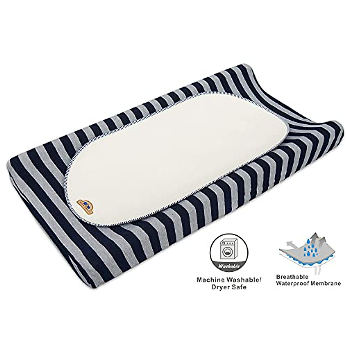 Longer Waterproof Changing Pad Liners for babies 3 Count by BlueSnail (snow white, 13.3"x26")
