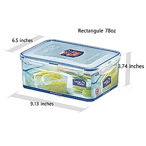 Lock & Lock Plastic Food Storage Airtight Container Set (2300ml/78oz+1000ml/34oz+(180ml/6oz×2))