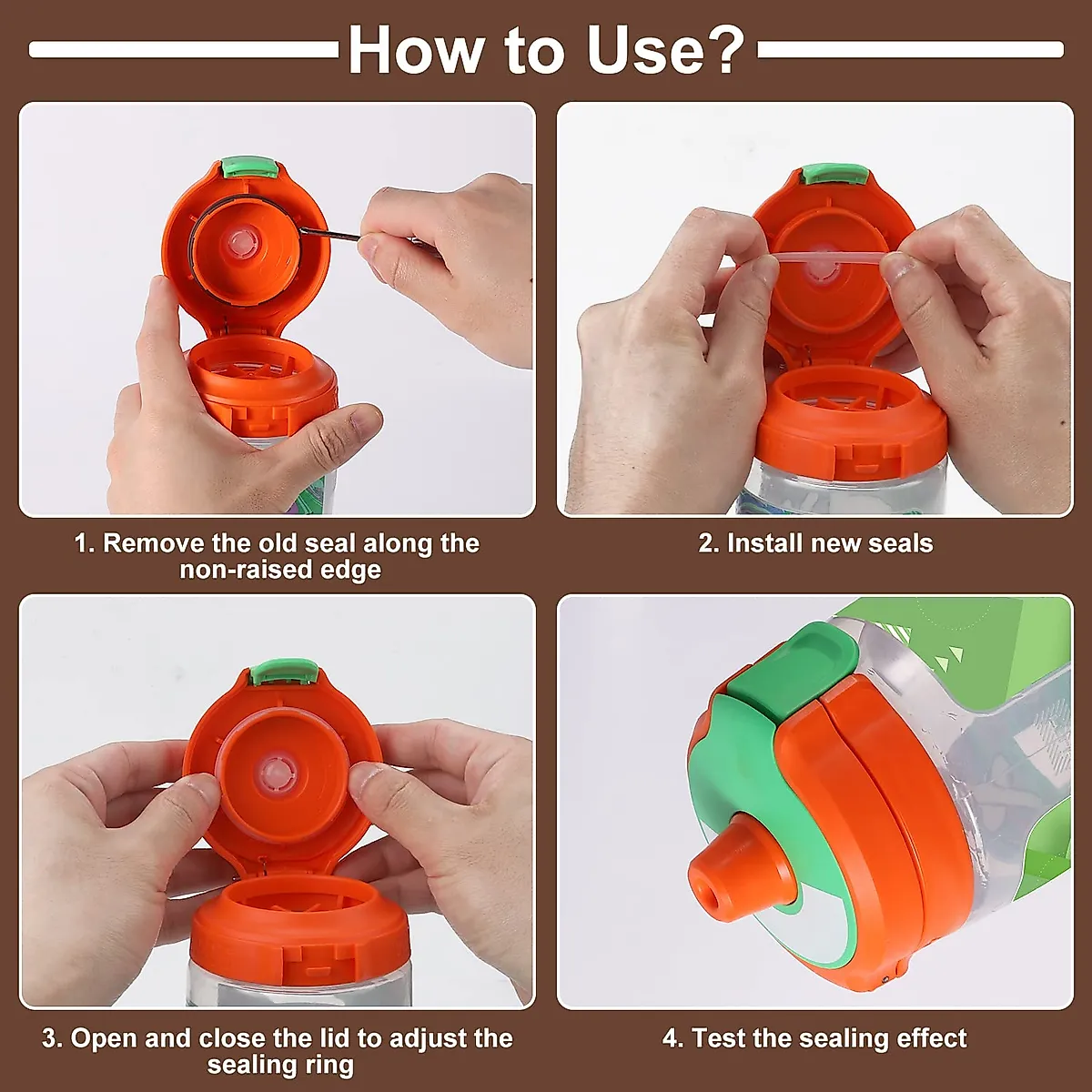 4pcs Replacement Gasket Compatible with Gatorade Water Bottle, Clear Silicone Lid Seal Replacement for Gx Bottle Seal Rubber Seal Ring Replacement Accessory Part for 30oz GX Pods