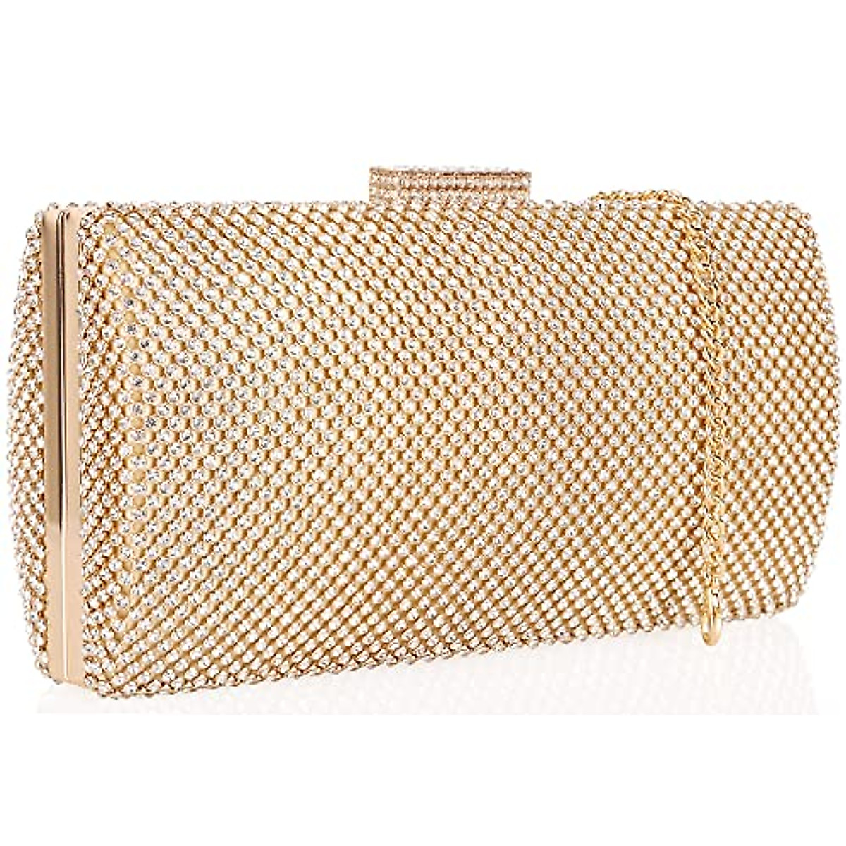 Venoline Women’s Crystal Evening Handbags Rhinestones Ladies Clutch Sparkling Purse Bags Gold