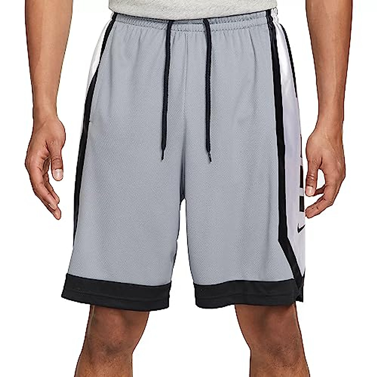 Nike Dri-FIT Elite Men's Basketball Shorts (Small, Cool Grey/Black/White)