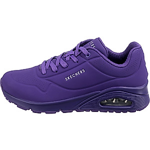 Skechers Women's Uno-Night Shades Sneaker, Purple, 8.5 Wide