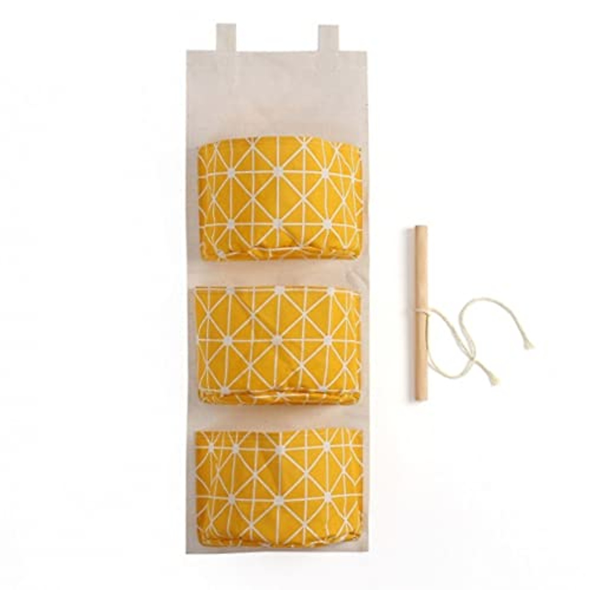 Muellery Hanging Storages on Wall Mounted Organizer Over the Door Pockets Storages Yellow TPAF117674