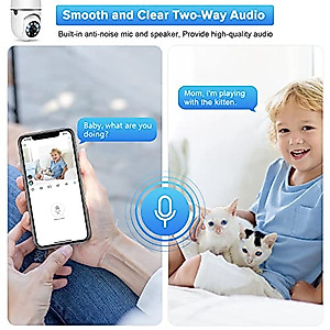 ANBIUX Light Bulb Security Camera, 2MP Light Bulb Camera WiFi Outdoor with Color Night Vision & AI Motion Detection & 2-Way Audio for Baby/Elder/Pet(Support Phone&PC)