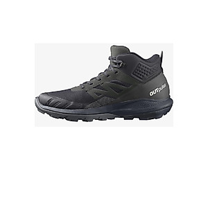 Salomon Men's OUTPULSE Mid Gore-Tex Hiking Boots for Men, Black/Ebony/Vanilla Ice, 11