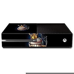 MightySkins Skin Compatible with Microsoft Xbox One - Baseball King | Protective, Durable, and Unique Vinyl Decal wrap cover | Easy to Apply, Remove, and Change Styles | Made in The USA