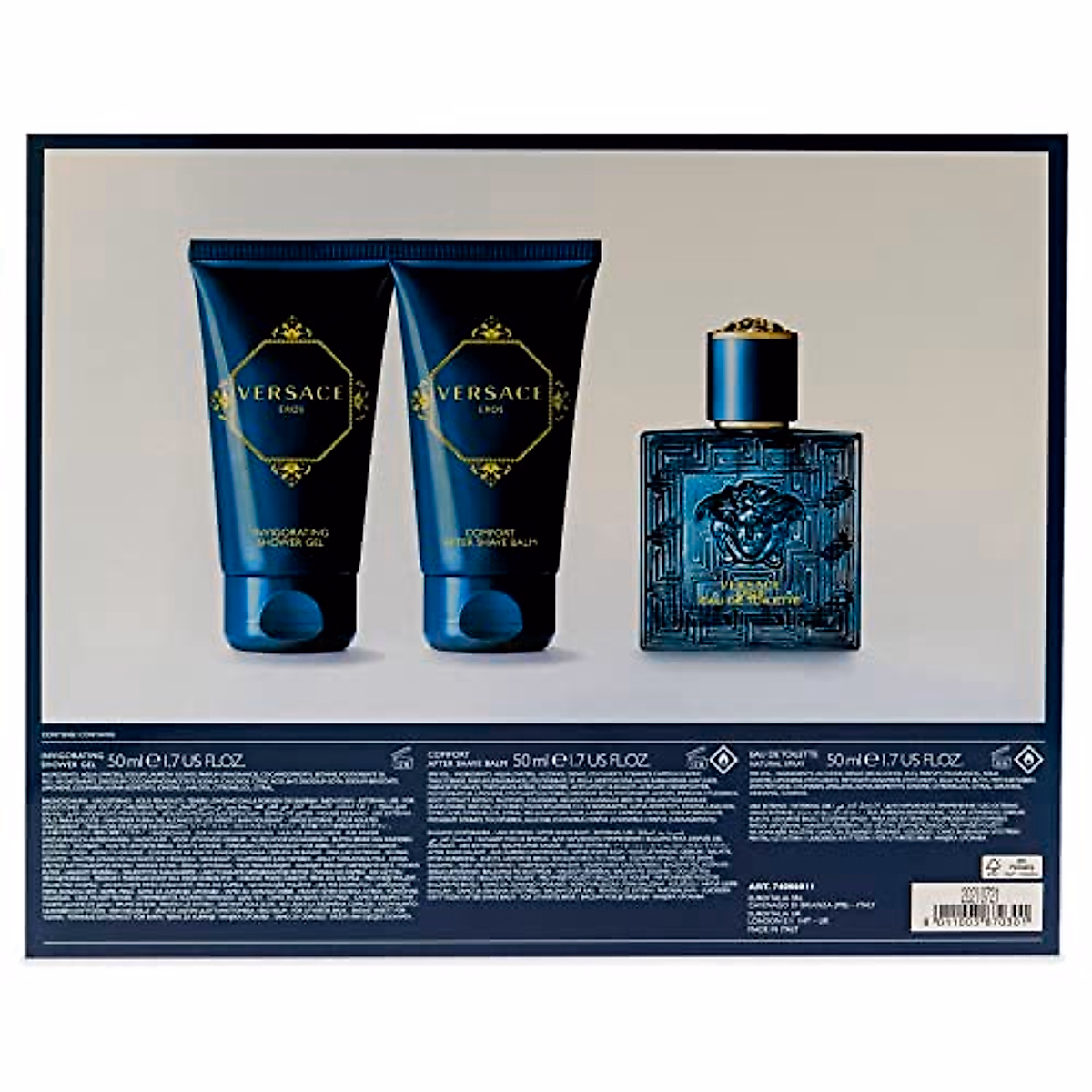 Versace Eros 1.7 Oz Sp/1.7 Oz Sg/1.7 Oz Aft Shave Balm SET
