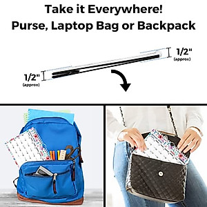 CRANBURY Small Wall Calendar 2023 - (8x6", Floral) Use to Dec 2023, Mini Wall Calendar 2023, Spiral Flip Calendar, 6x8 Bulletin Board Calender, Includes Stickers