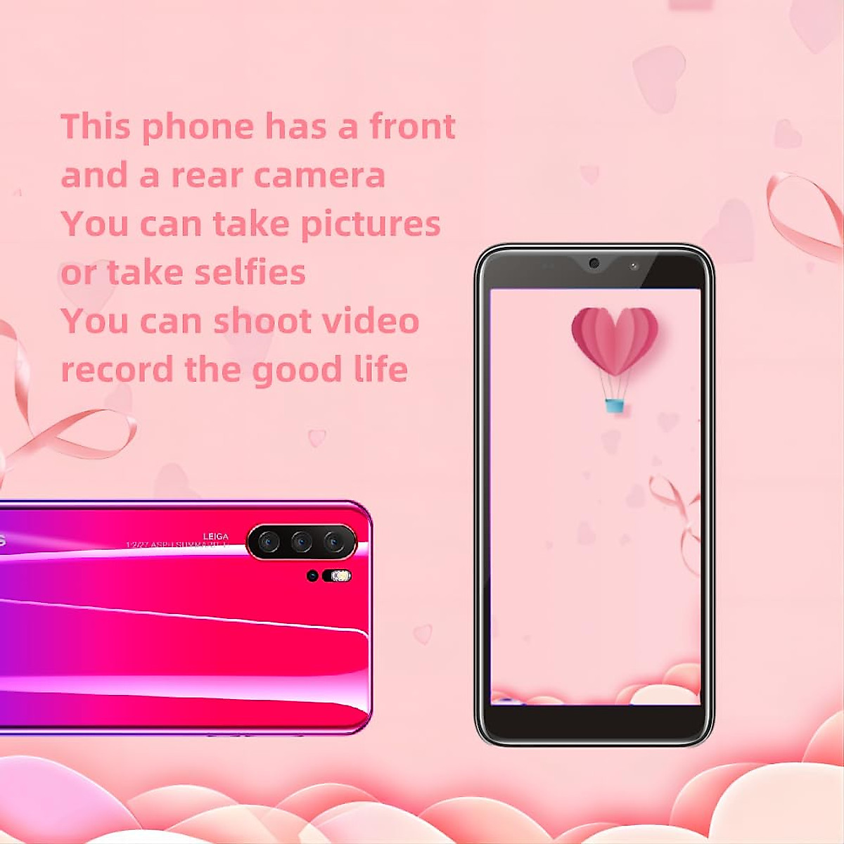 1GB RAM 8GB ROM，X10 Android Smartphone, 5.72-inch IPS Full-Screen，Front and Rear Cameras，Only Supports Dual SIM Card Frequency Band of 3GWCDMA ：850/2100MHZ，Unlocked Cell Phone （red）