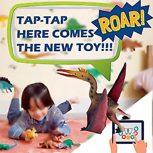 Gemini&Genius Pterosaur Toy for Kids, Large Size 5.5" Quetzalcoatlus Dinosaur Toy, Pterodactyl Toy, Large Flying Dinosaur Toy, Realistic Pteranodon Toy for Kids Display and Play