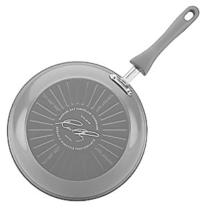 Rachael Ray Get Cooking! Nonstick Cookware Pots and Pans Set, Includes Baking Pan and Cooking Tools, 12 Piece - Gray