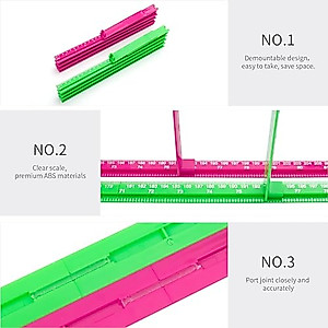 EASYXQ Growth Chart, Children Height Ruler Wall Decor, 3D Removable Growth Height Chart,Splicing Height Ruler Measurement for Kids and Nursery 79 inch (Rose red)