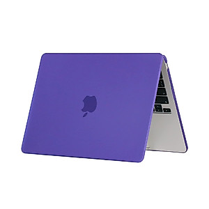 RUBAN Case for MacBook Air 13 inch Case 2022, 2021-2018 Release A2337 M1 A2179 A1932 - Protective Snap On Hard Shell Cover and Keyboard Cover for Version MacBook Air 13 with Touch Bar (Purple)