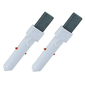 ATIE Pool Pumice Stone with EZ-Clip Handle to Reomve Erase Rust Stain Spot in Concrete Plaster Pool Spa and Calcium Deposit on Pool Tile (2 Pack)