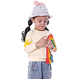 BINIDUCKLING Baby Rainbow Long Sleeve Shirt for Girls Sweatshirt 18 Months